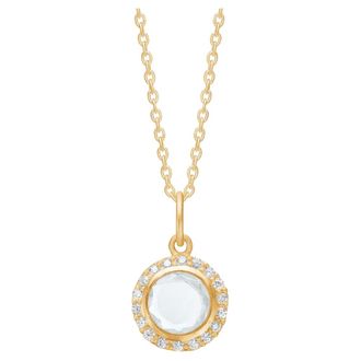 Frk. Lisberg Femme, Accessoires, Jaune, Taille: M Quartz Pendant Necklace