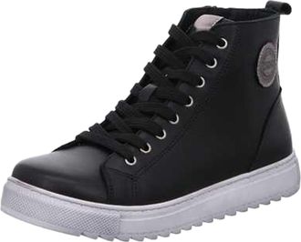 Gemini Damen Stiefelette sportlicher High Top Sneaker aus Leder 343919-02, Größe:42 EU, Farbe:Schwarz