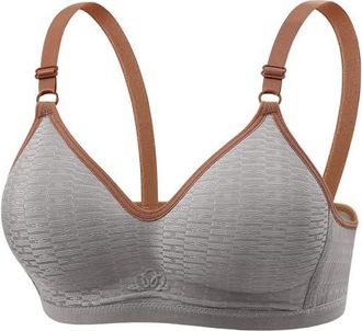 Generic Soutien-gorge 2026 pour femme sans armatures avec soutien lat&eacute;ral, Noir, 62