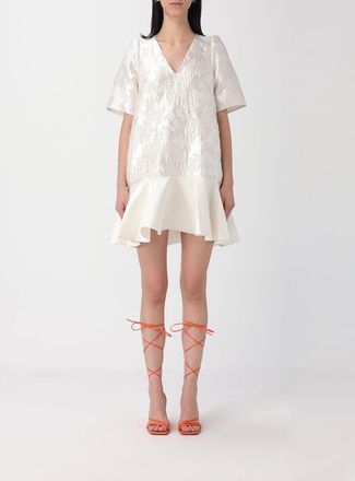 Ganni Kleid GANNI Damen Farbe Wei&szlig;