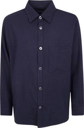 Emporio Armani Chemise classique &agrave; poche poitrine - Homme - Chemises - Bleu - Taille: M