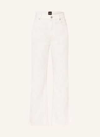 HUGO BOSS Cropped Jeans Ada Straight Fit weiss