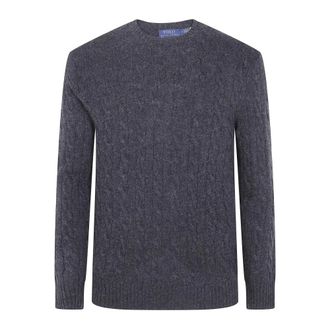 Polo Ralph Lauren Woll- und Kaschmir-Zopfstrickpullover - - Knitwear - Herren - Schwarzk - XL