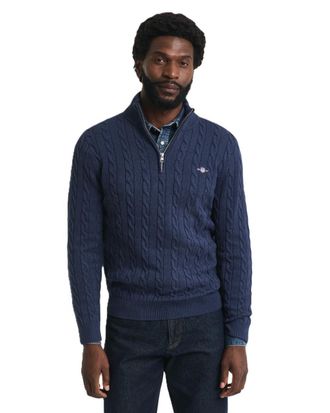 GANT Cotton Cable Half Zip