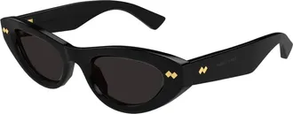 Bottega Veneta unisex, Accessoires, Noir, Taille: 50 MM Lunettes de soleil oeil de chat