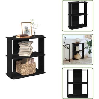 vidaXL vidaXL B&uuml;cherregal 3 B&ouml;den Schwarz 60x30x80 cm Holzwerkstoff