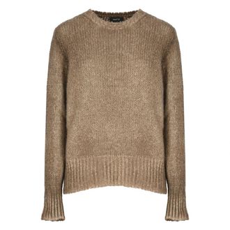 Avant Toi Kaschmir Pullover mit Rundhalsausschnitt - - Knitwear - Damen - Braun - M