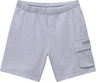 Napapijri Homme, Shorts, Gris, Taille: M Box Logo Bermuda Cargo Shorts