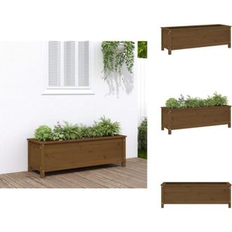 vidaXL Vidaxl - Hochbeet Honigbraun 119,5x40x39 cm Massivholz Kiefer - Holz Hochbeet - Garten Hochbeet - Kiefernholz Hochbeet - Hochbeet Massiv - Blumenerde
