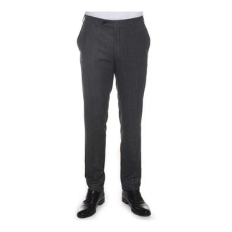 Canali Schmale karierte Wollhose - - Trousers - Herren - Grau - L