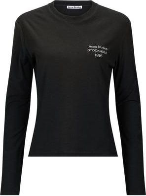 Acne Studios T-shirt &agrave; logo us&eacute; en coton m&eacute;lang&eacute;