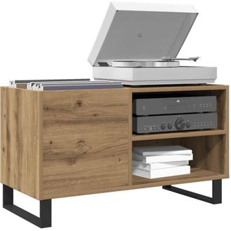 vidaXL Armoire &agrave; disques ch&ecirc;ne artisanal 84,5x38x48 cm bois ing&eacute;nierie Vidaxl