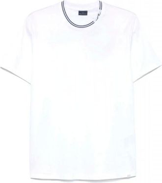 Paul & Shark Homme, Tops, Blanc, Taille: XL T-shirt en jersey de coton perl&eacute;