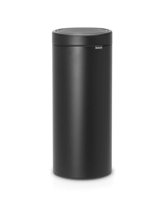 Brabantia Mülleimer Touch Bin, Stahl, Schwarz, 30L