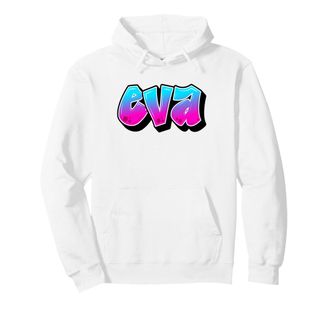 BDAZ Eva Graffiti Personalisierter Name Blau Rosa Frauen M&auml;dchen Pullover Hoodie
