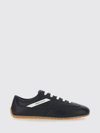 Alexander McQueen McQueen Baskets basses Boxe en cuir de veau lisse avec logo contrastant