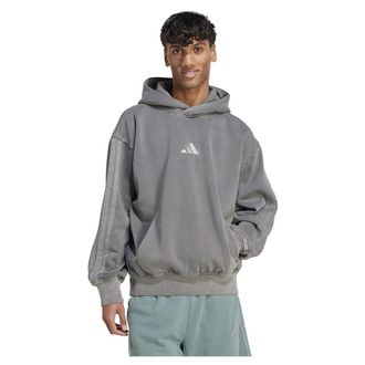 adidas Herren All Szn Fleece Washed Hoodie, Black, XL