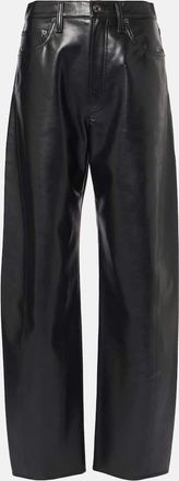 A Gold E High-Rise Barrel Jeans Luna