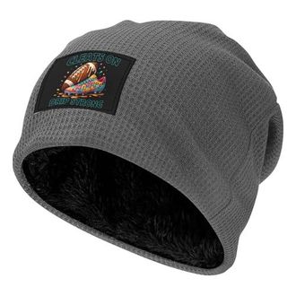 Ahdyr Bonnet en Maille gaufr&eacute;e, Polaire, Chaud, pour lhiver, Noir, pour Hommes et Femmes