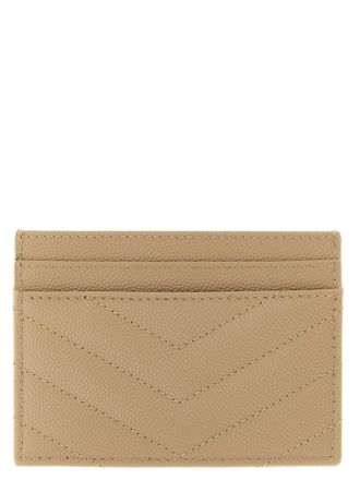 Saint Laurent Cassandre Card Case - Beige