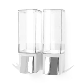 Compactor Doppel-Seifenspender zur Wandmontage, 2 x 500 ml, weiß