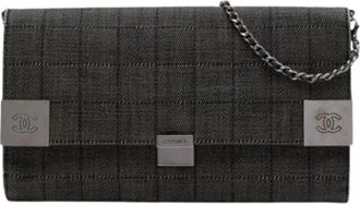 Chanel Pre-owned Sac bandouli&egrave;re matelass&eacute; en denim - Femme - Pre-owned - Gris - Taille: ONE Size