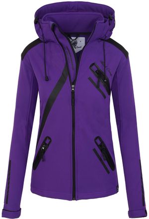 Rock Creek Damen Softshell Jacke &Uuml;bergangs Jacke Windbreaker Regenjacke Damenjacken Outdoorjacke Windjacke D-371 Violett XXXL