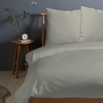 Pizuna 400 Fadenzahl aus Baumwolle Bettw&auml;sche Silber,100% Langstaple Baumwolle Bettbezug und Kissenbezug, 100% Baumwolle Mako Satin 3-Teilig Bettw&auml;scheset 20