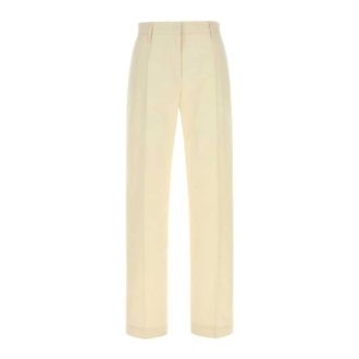 Jil Sander Femme, Pantalons, Blanc, Taille: 38 FR Pantalon Droit