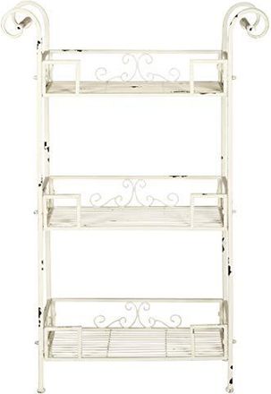 Safavieh Modern Metall Au&szlig;enregal, Antikes Wei&szlig;