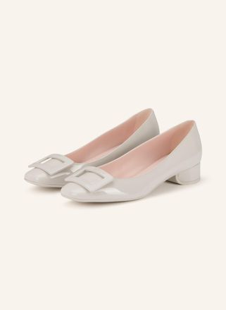 Roger Vivier Lack-Pumps U Look weiss