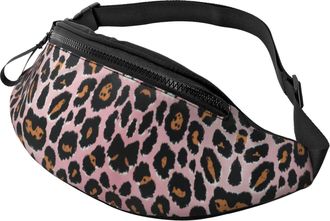 Generic Mode Bauchtasche Leopardenmuster G&uuml;rteltasche Bauchtasche H&uuml;fttaschen F&uuml;r Fahrrad Spazieren Hundetraining 14X35Cm