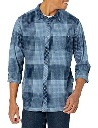 Billabong Billabong Classic Long Sleeve Flannel Shirt Chemise Bouton Bas, Schieferblau Kariert, M Homme