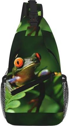 Generic Sacoche Tactique Impression darbre de grenouille de la paix L&eacute;ger Sac De Poitrine Mode Sac &agrave; Dos De Voyage pour Femme &eacute;cole Cyclisme