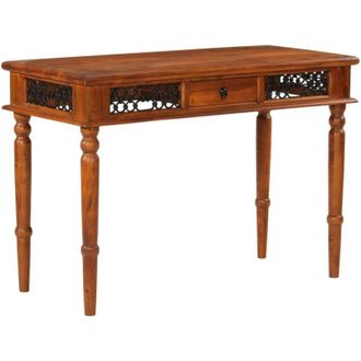 vidaXL Bureau avec tiroir 110x50x76 cm bois dacacia solide vidaXL