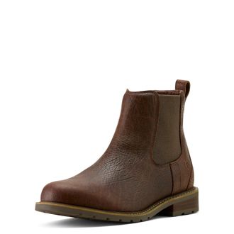 Ariat Mens Wexford Bison Chelsea Boots in Cognac Bison, D Medium Width, Size 42.5, by Ariat