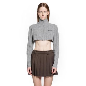 Miu Miu Cropped Wool And Cashmere Cardigan