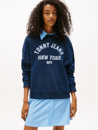Tommy Jeans Sweatshirt TJW BXY VARSITY OVERDYE CREW EXT