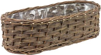 Tintours Blumenkasten Rattan Natur L 51,5 cm Blumentopf geflochten ökologisch Korb Weide