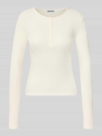 Review Slim Fit Langarmshirt aus reiner Baumwolle