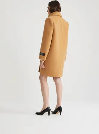 Patou Double-Breasted Wool-Cashmere Blend Coat - Beige
