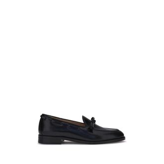 Valentino Garavani Homme, Chaussures, Noir, Taille: 42 EU Mocassins Bowshire avec Détail de Pompon