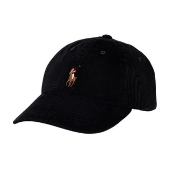 Polo Ralph Lauren Casquette en velours c&ocirc;tel&eacute; - Femme - Accessoires - Noir - Taille: ONE Size