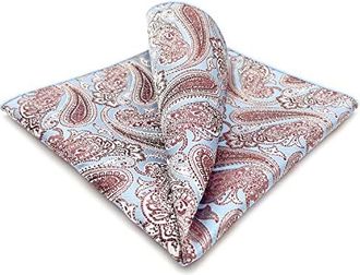 Shlax & Wing Carré de poche homme Paisley bleu et rouge pour fêtes