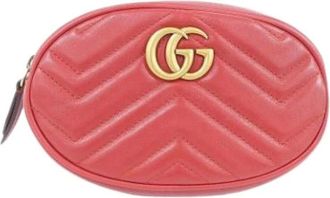 Gucci Sac banane GG Marmont Pre-owned - Femme - Pre-owned - Rouge - Taille: ONE Size