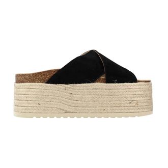 Yellow Femme, Chaussures, Noir, Taille: 39 EU Sandales compens&eacute;es en jute