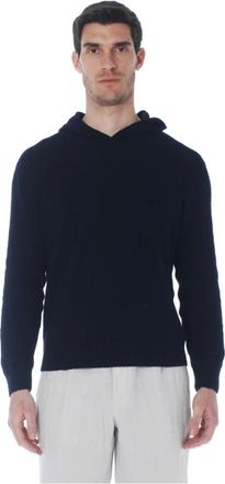 04651/ Homme, Sweatshirts et sweats &agrave; capuche, Bleu, Taille: L Felpa cappuccio in cotone boucl&eacute;