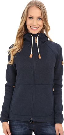 Fj&auml;llr&auml;ven Damen Hoodie &Ouml;vik Fleece, Navy, S, F89516-560