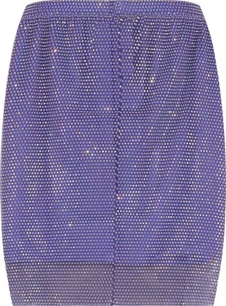 Santa Brands Womens Purple Netted Rhinestone Mini Skirt Polyester