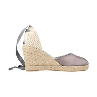 Clara Duran Compens&eacute;es &eacute;l&eacute;gantes avec semelle en jute - Femme - Chaussures - Gris - Taille: 39 EU